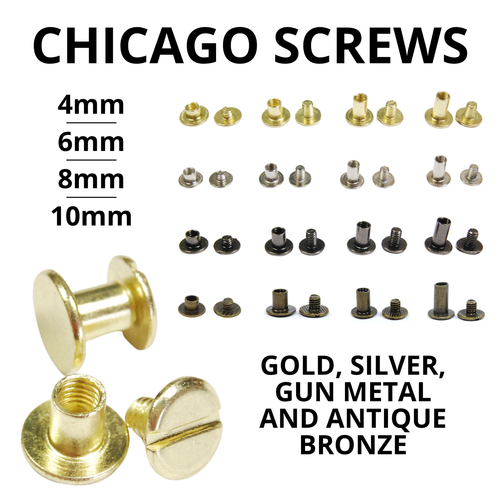 Chicago Screws - 4mm to 10mm - Vary Colour | Iron Fasteners ...
