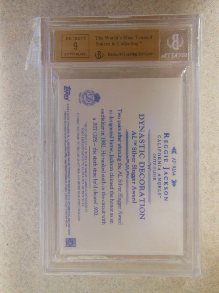 2015 Topps Dynasty Reggie Jackson No. Ap-RJA4 Patch/Autographed #08/10 ...