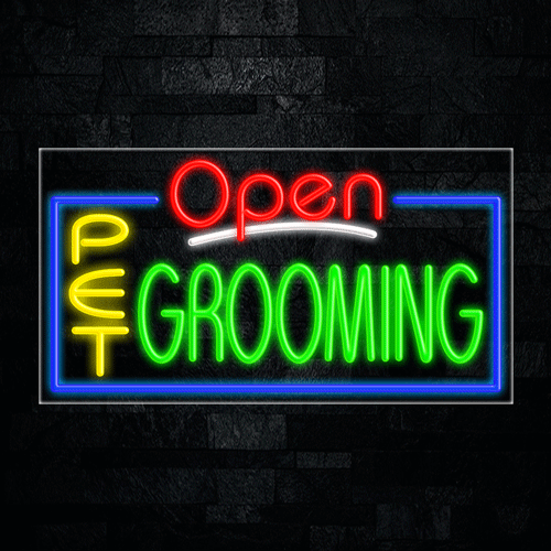 Pet Grooming LED Neon Sign 33"L x 18"H #35516 | eBay