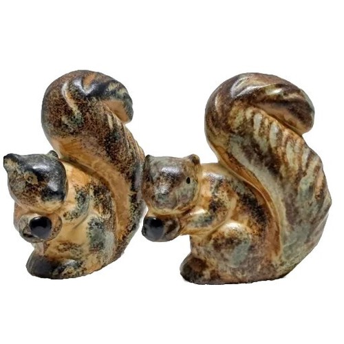 Mid Century Ceramic Squirrels Holding Nuts Glazed Pottery Pair Japan | eBay