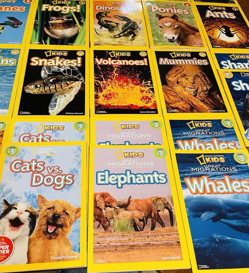 NATIONAL GEOGRAPHIC KIDS READERS Level Pre 1 2 3 Book Lot of 26 ...
