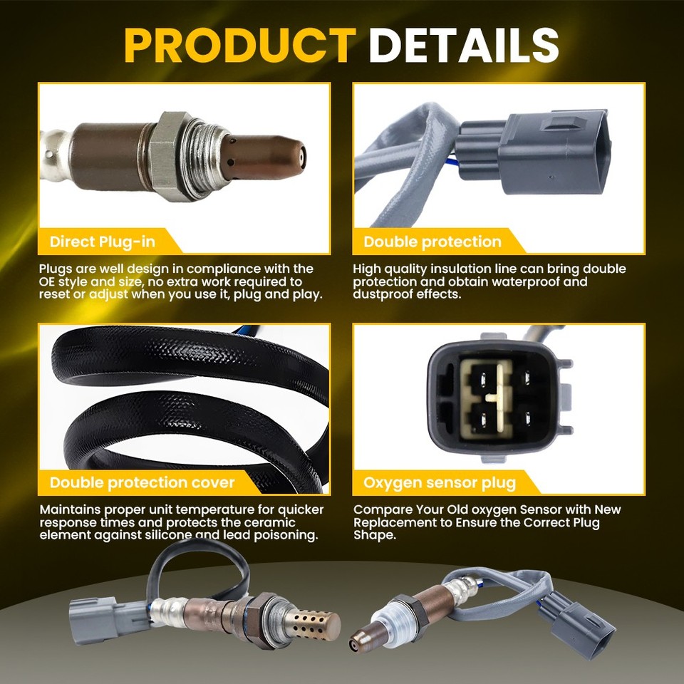 4Pcs O2 Oxygen Sensor Up+Downstream For 07-13 Toyota Tundra 4.0L 4.6L 4 ...