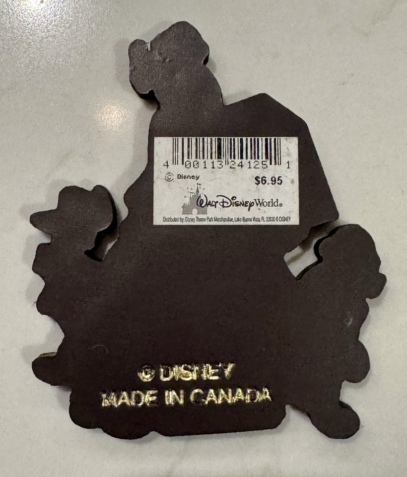 VTG Disney World Animal Kingdom Mickey Mouse Goofy Safari Wooden Fridge ...