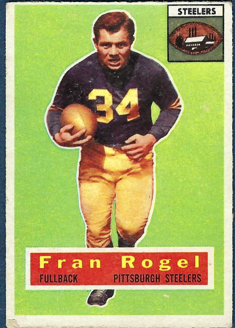 1956 Topps First NFL Football Card #15- Fran Rogel (RB) Pittsburgh ...