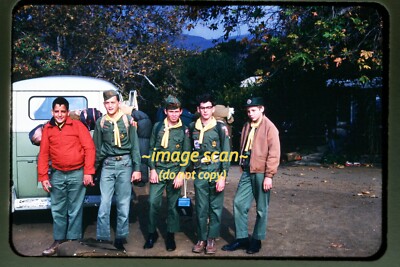 BSA Scouts & VW Volkswagen Bus Van in 1960's, Original Slide L6a | eBay