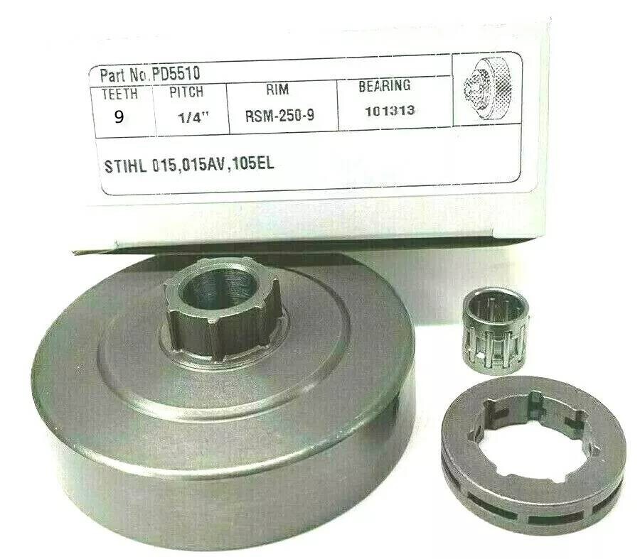 NEW 1/4" PITCH 2 PIECE PRO SPROCKET FITS STIHL 015, 015AV, 015L ...