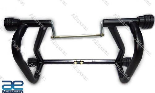 Engine Guard Crash Bar With Slider Black For Royal Enfield Hunter 350cc ...