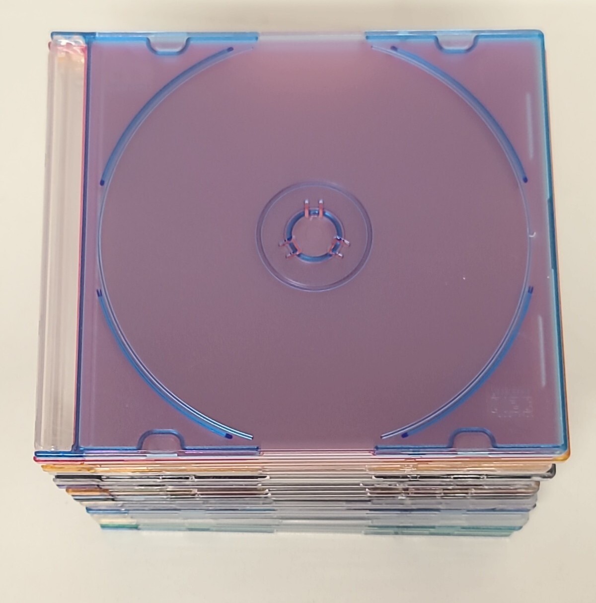 22 Blank CD Case Lot Clear DVD CD-ROM Variety of Colors Blue Pink Green ...