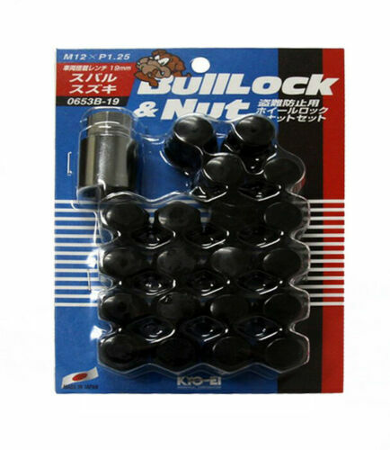 Project Kics Universal Bull Lock Wheel Lock Set 19mm 12X1.25 Black ...