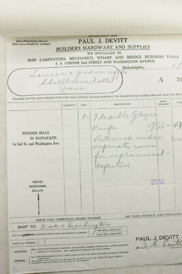 1931 Lamson Goodnow Paul J Devitt Philadelphia PA Cutlery Ephemera P1356L | eBay