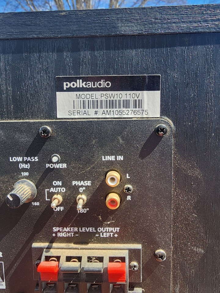 Polk Audio PSW10 10'' Powered Subwoofer 100 Watts - Black - Great ...