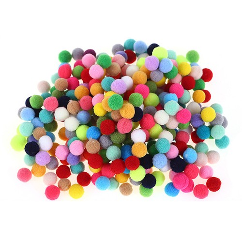 100 Pcs Handmade Materials for Pompoons Craft Pompoms Puff Balls Crafts ...