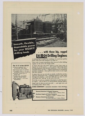 1927 Le Roi Co. Ad: Le Roi Engine Shown Powering Snow Loader ...