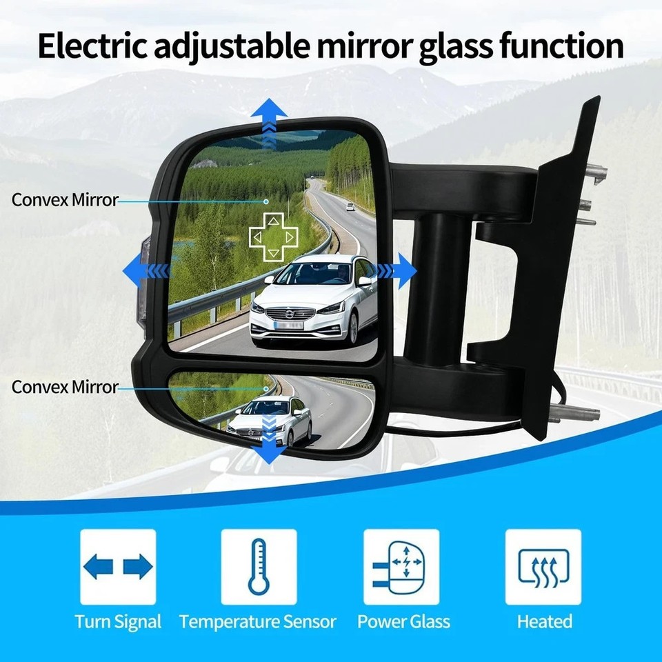 Driver Left Side Extended Long Arm Mirror for Ram Promaster 1500 2500 ...