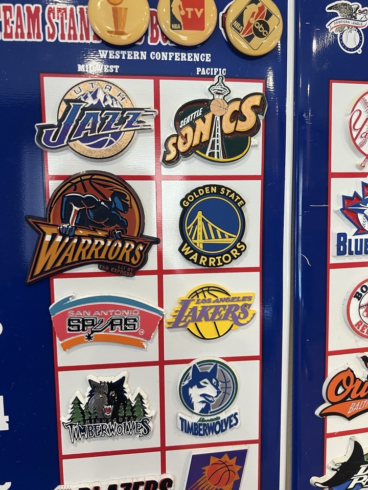 RARE NBA GOLDEN STATE WARRIORS VINTAGE RUBBER STANDING BOARD MAGNET ...