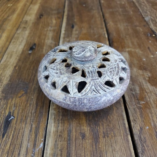 Round Soapstone Incense Burner with Lid | eBay