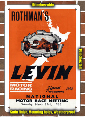 Metal Sign - 1968 Levin Motor Racing Circuit Racing Program - 10x14 ...