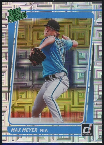2021 Donruss Max Meyer Rookie Rated Prospect Vector Parallel Marlins RC ...
