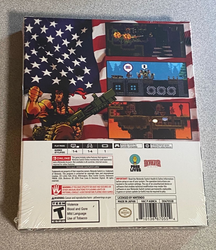Broforce Deluxe Edition Switch Brand New Sealed Devolver DD67055B 810136670554 | eBay