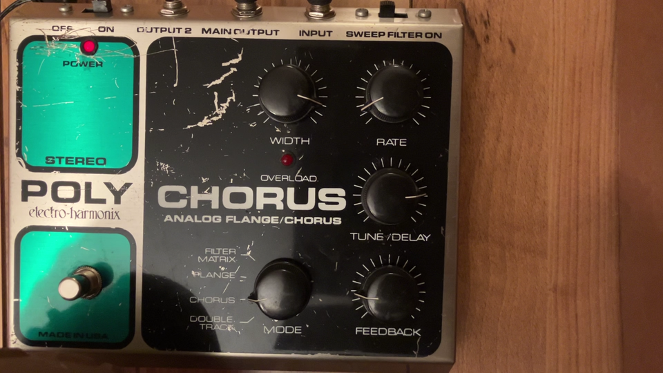 Electro Harmonix Stereo Polychorus Chorus Flanger Effects Pedal w ...