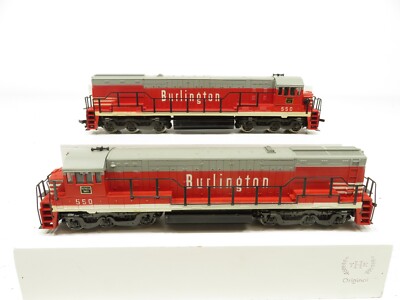AHM 5056 HO Burlington GE U25C #550 Diesel Loco & Dummy Vintage 8605 | eBay