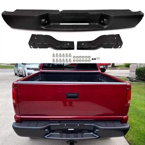 For 1998-2004 Chevrolet S10 GMC Sonoma FLEETSIDE Black Rear Bumper ...