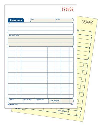 Adams Statement Book 2-Part Carbonless White/Canary 5-9/16 x 8-7/16 ...