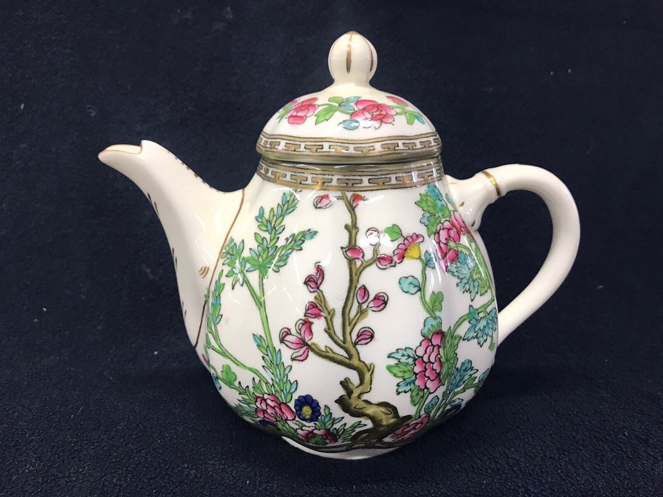 Fine Antique COALPORT INDIAN TREE TEAPOT with Lid, Multi-Colors | eBay