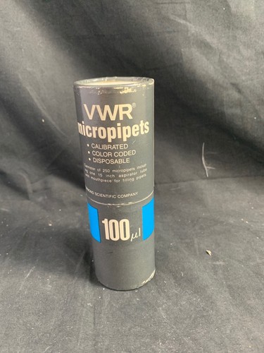 VWR Glass 100µl Blue Micropet Disposable Pipettes Calibrated (~200pcs ...