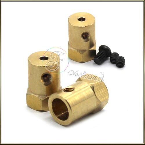 DIY φ2-φ8 Hex Stepper Motor Shaft Coupling Joint Brass Coupler RC Model ...