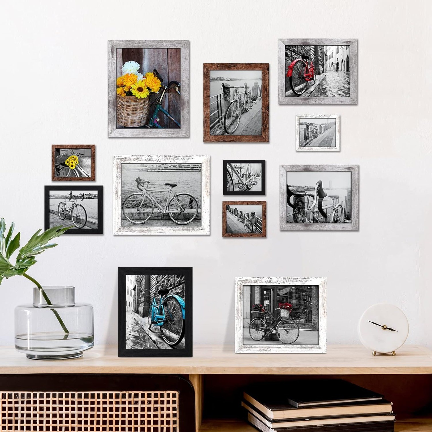 4 Pcs 4x6 Inch Picture Frame Wood Farmhouse Style Frames for Wall ...