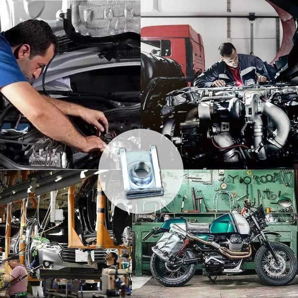 90X U Nut Spring Nuts M4 M5 M6 M8 Clips Fairing Panel Speed Chimney ...