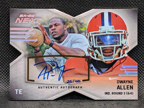 2012 SAGE Next Die-Cut Dwayne Allen Rookie Auto /40 - Clemson Tigers | eBay