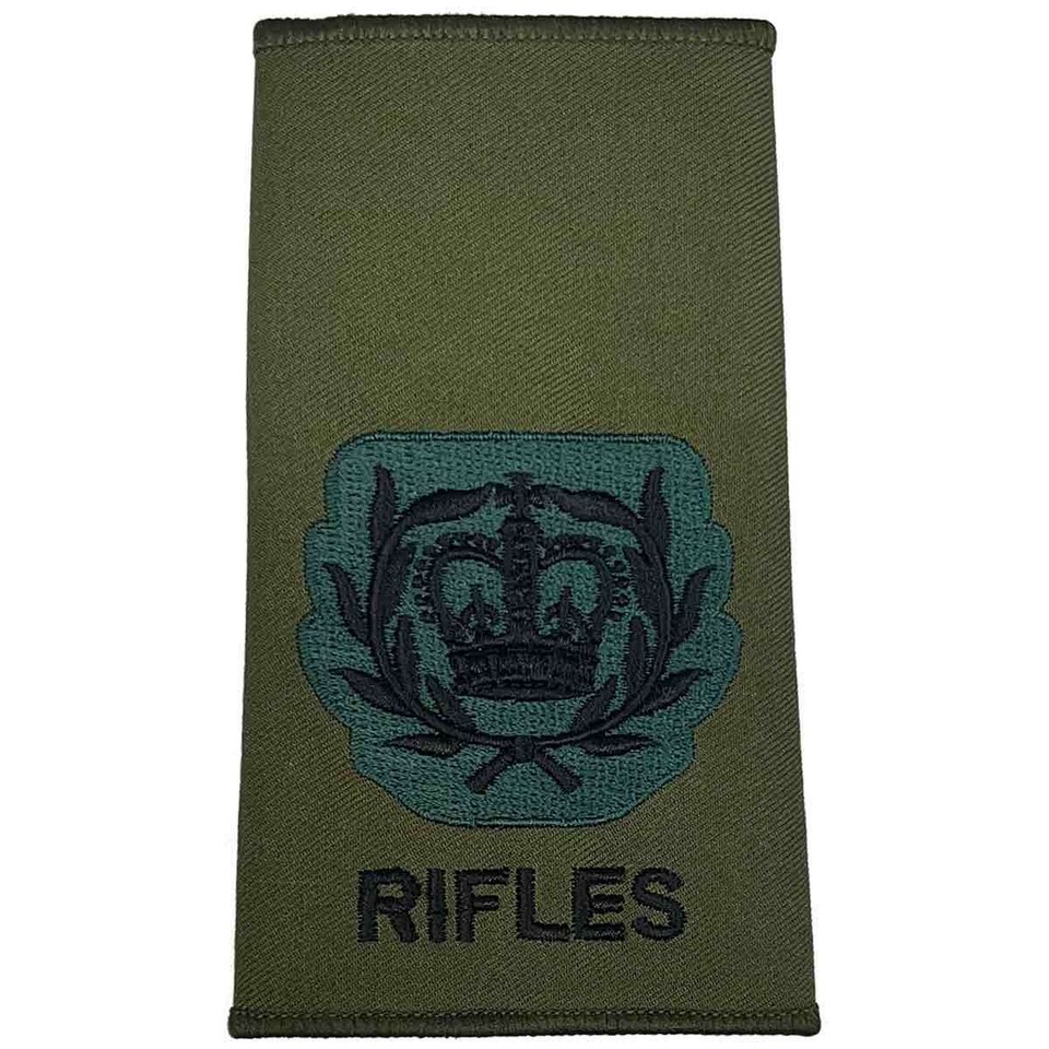 Rifles Olive Green Rank Slide (PAIR) - British Army Military | eBay