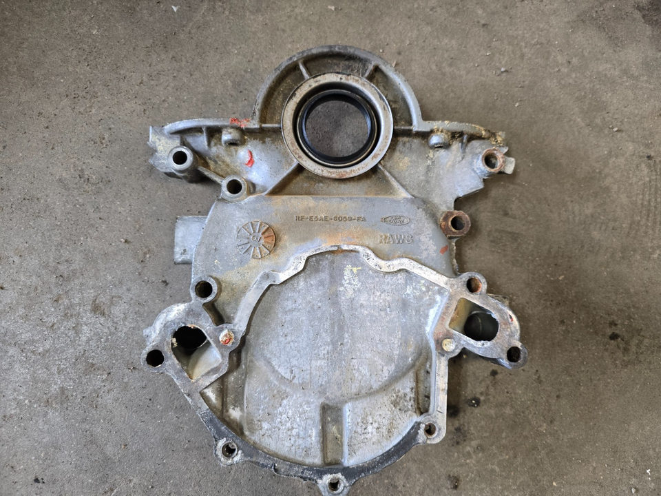 87-93 Ford 302 351 5.0 Timing Chain Cover EFI Roller Engine OEM E5AE ...