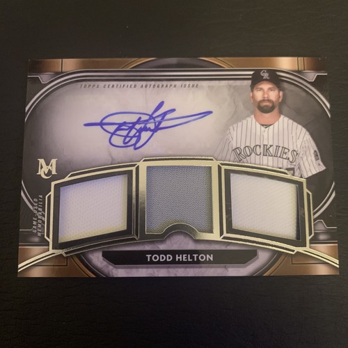 2021 Todd Helton Auto Patch Topps Museum Collection Patch /99 HOF ...