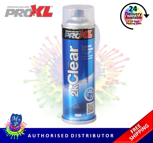 PRO XL 2K CLEAR Lacquer Petrol Resistant Aerosol Spray Paint 500ml ...