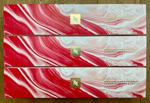 NIB Nespresso Vertuo White Chocolate Strawberry Flavor Coffee 3 Sleeves ...