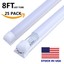 8FT 72W LED Tube Light T8 Integrated 8 Foot Double Row 8' LED Shop ...