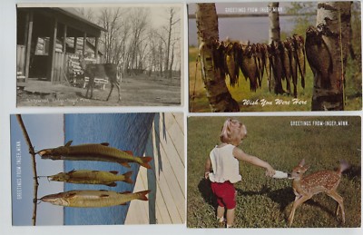 3 Vintage Inger Minnesota Postcards & Real Photo Lakewood Lodge Inger ...