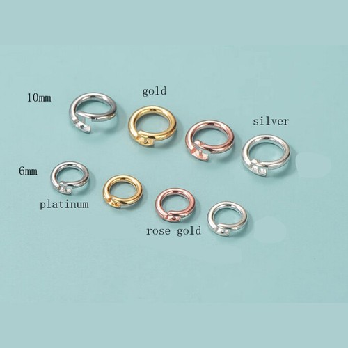 4 Pcs Small 925 Sterling Silver Lock Jump Ring Bracelet Necklace ...