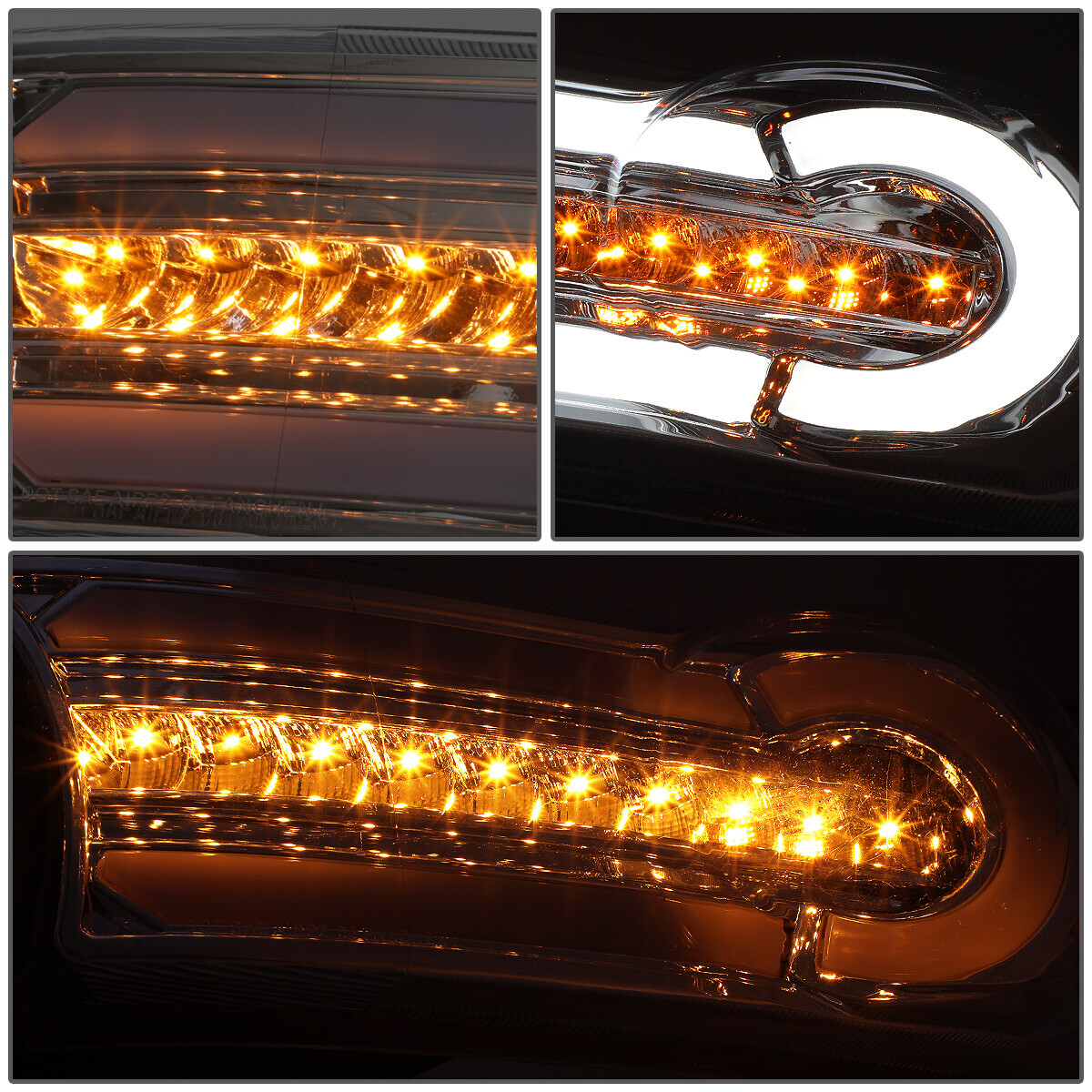 FOR 07-14 FJ CRUISER LED DRL+SEQUENTIAL TURN SIGNAL HEADLIGHT LAMPS ...