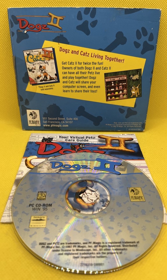 📦 Dogz II: Your Virtual Petz (Windows PC CD-ROM, 1997 w/ Manual & Game ...