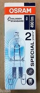 Pack of 2 OSRAM 66740 230V 40W OVEN Halopin G9 high temp bulb push fit ...