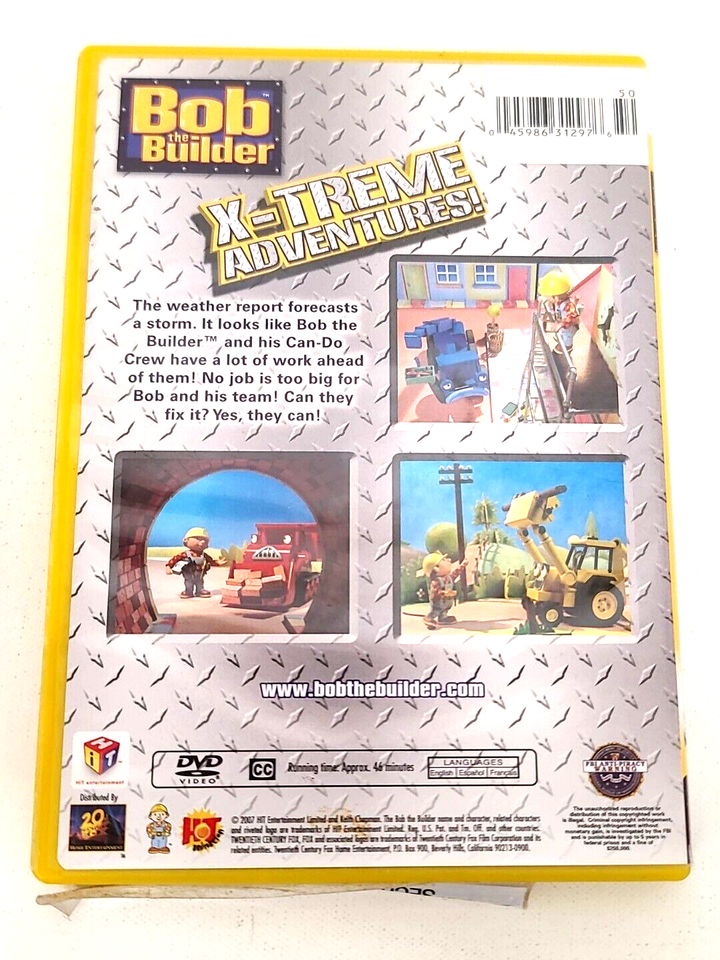 Bob the Builder X-TREME ADVENTURES! Kid DVD Movie 2007 Cartoon Construction Job 45986312976| eBay