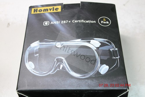 Ansi Safety Goggles With Strap Z87 5 pack | eBay