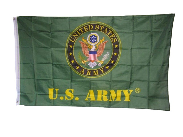 3x5 United States U.S. Army Green Emblem #2 Flag 3'x5' Banner Brass ...