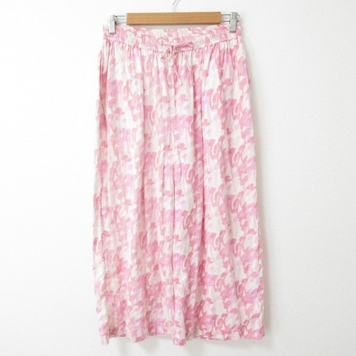 BUNON Cotton Silk Easy-Waist Wide Pants, Size L, Pink Women USED | eBay