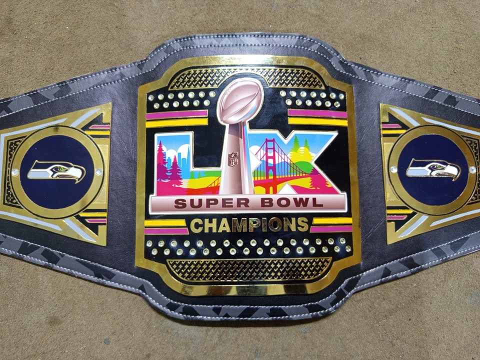 Seattle Seahawks NFL Super Bowl LX 2026 Champion Title Belt Adult Size ...