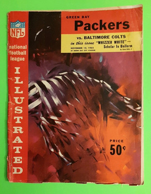 1962 NFL Game Program Baltimore Colts vs Green Bay Packers, November 18 ...
